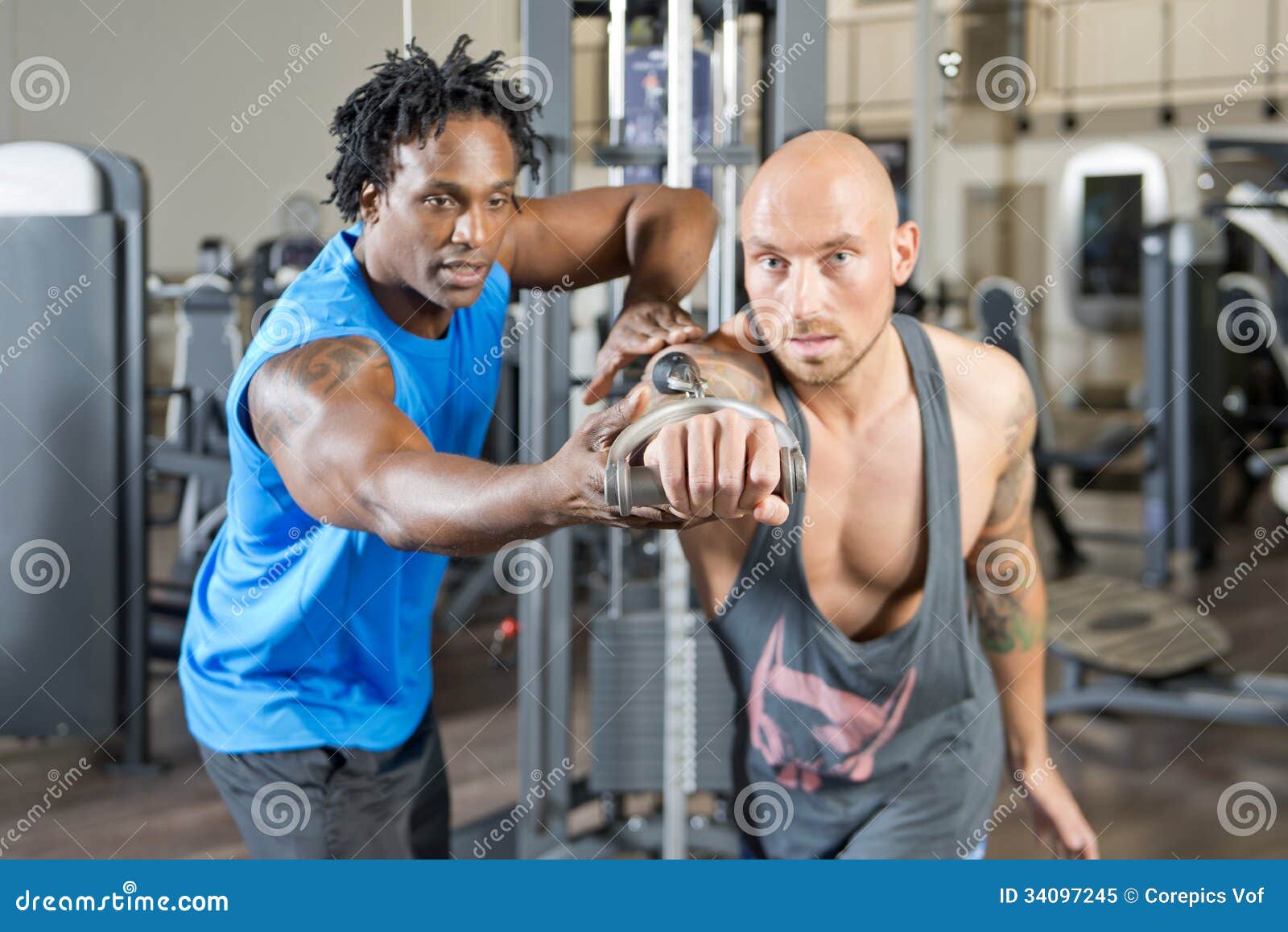 Instrutor pessoal imagem de stock. Imagem de aperto, potência - 34097245