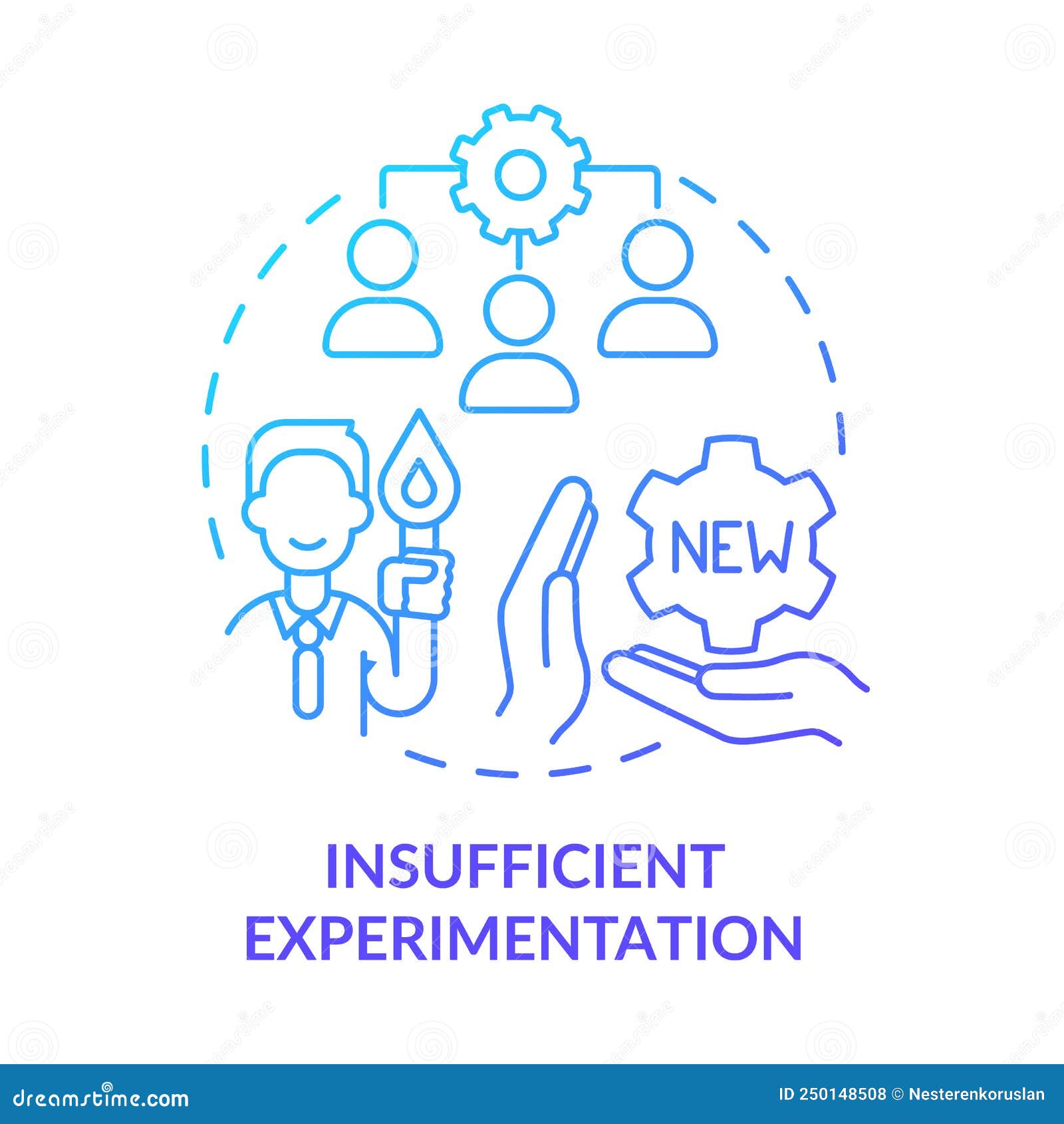 2D Gradient Insufficient Data Line Icon Concept Vector Illustration ...