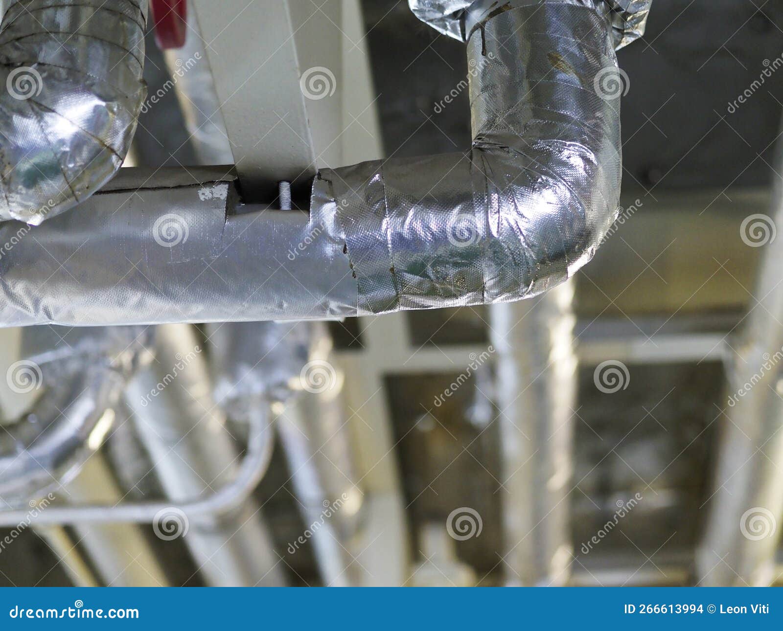 Insulated Ceiling Pipes Inside Engine Room Stock Photo - Image of ...