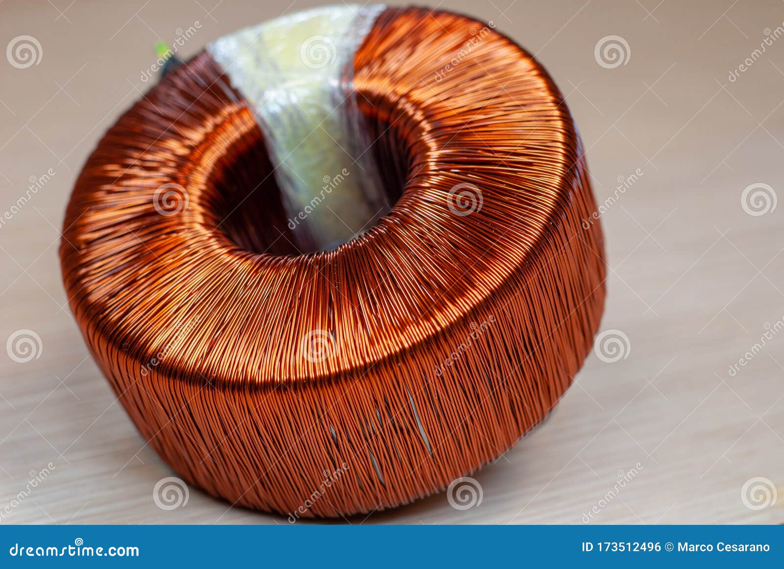 Insulated Copper Wires Wrapped in Coil Stock Photo - Image of component ...