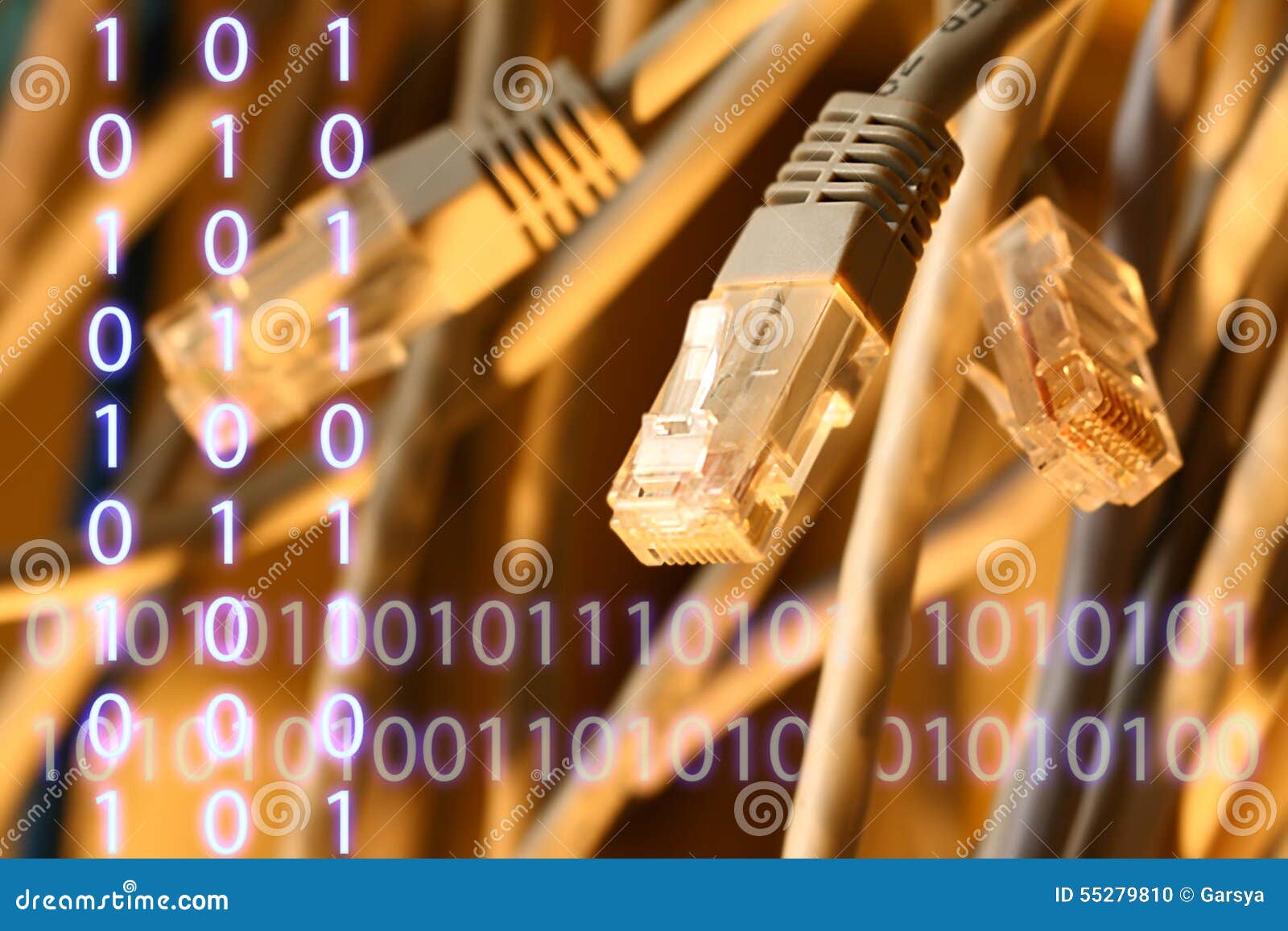 Insulated Cords of Network Link Stock Photo - Image of number ...