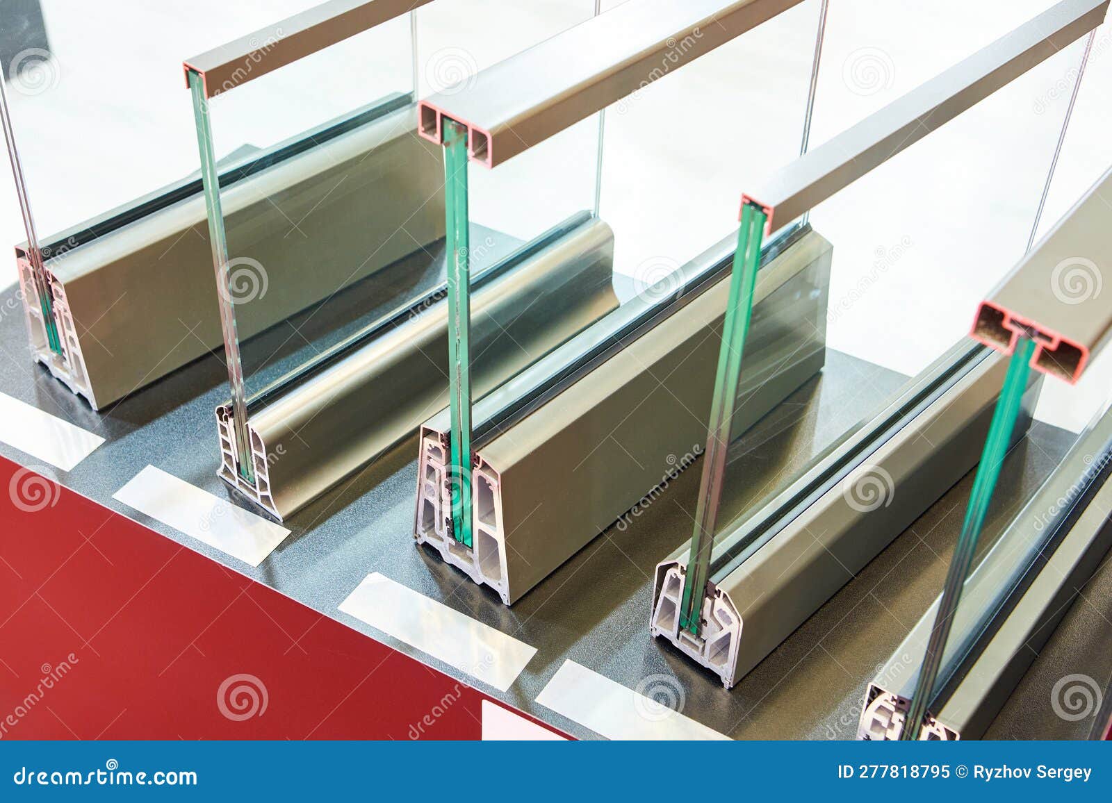 Insulated Double Glazing Cross Section Window and Door Stock Image ...