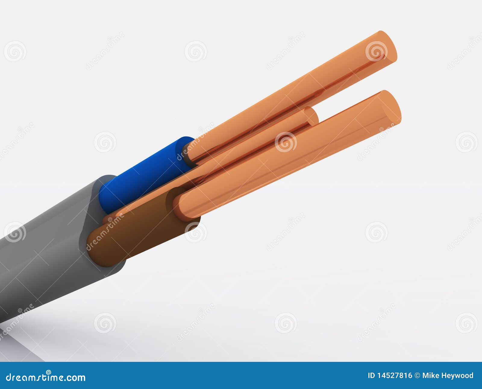 Insulated electric cable stock illustration. Illustration of expose ...