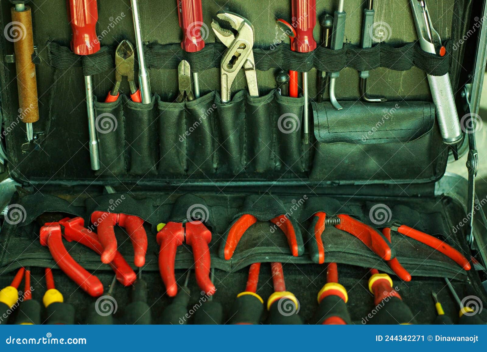 Insulated Electrical Tools and Carrying Case Stock Image - Image of ...