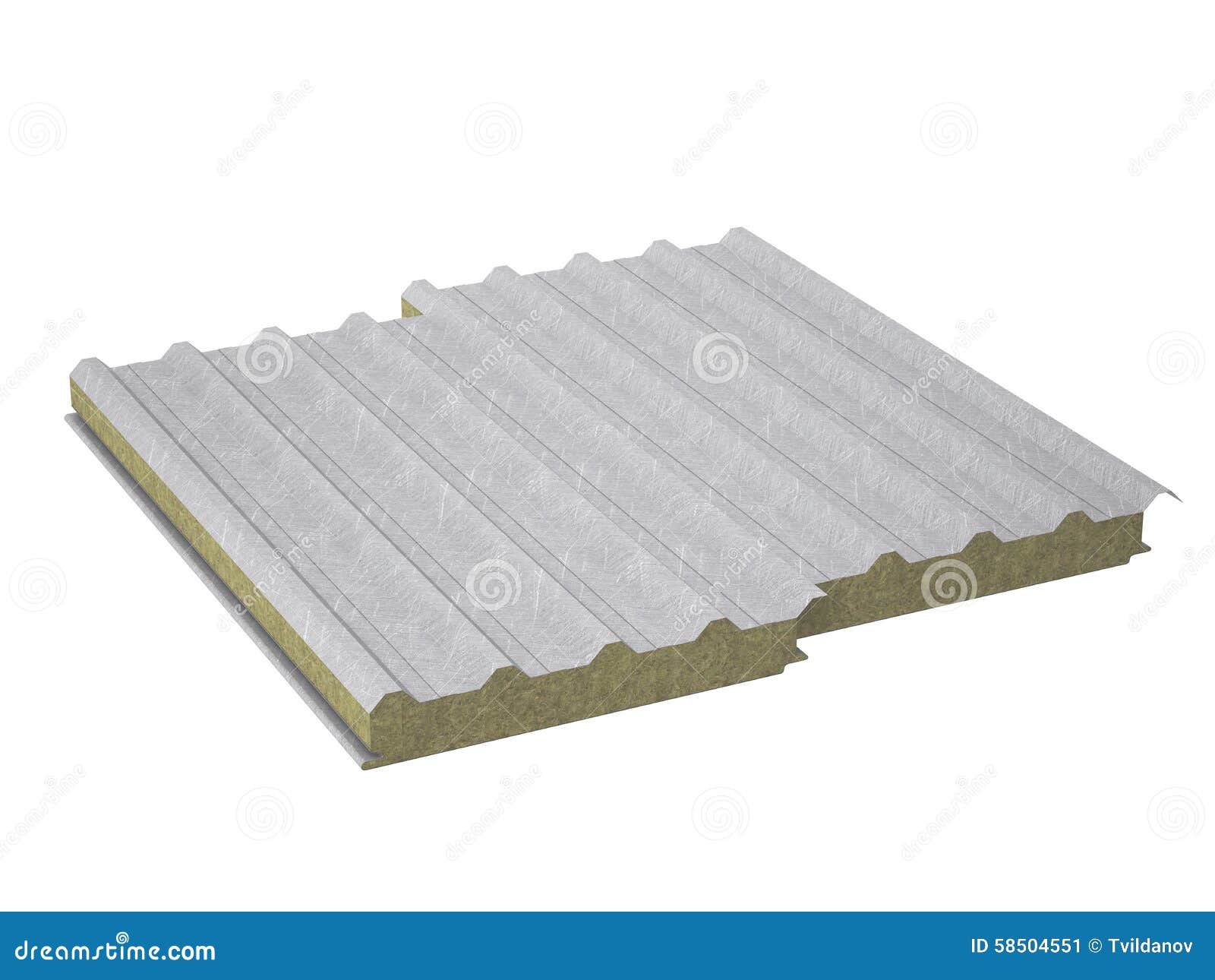 Insulated Roof Sandwich Panels Stock Illustration - Illustration of ...
