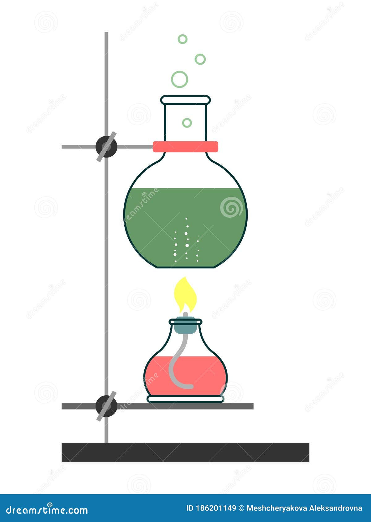 INSULATED STAND for LIQUID HEATING on a WHITE BACKGROUND Stock Vector ...
