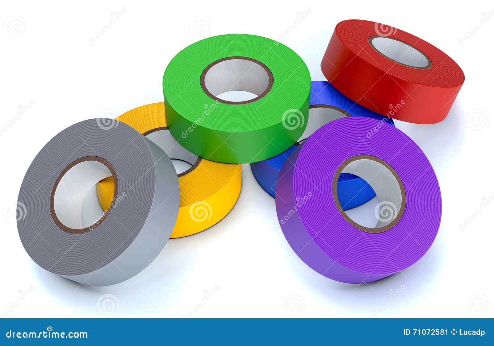 Insulating Adhesive Sticky Black Tape, Realistic Style Set Cartoon ...