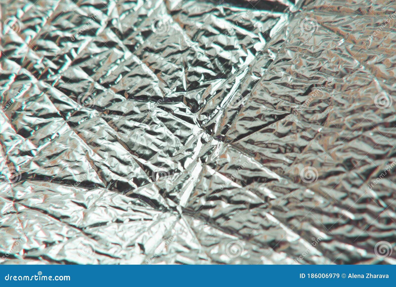 Insulating Foil Layer for Thermal Bags. Crumpled Background Stock Image ...