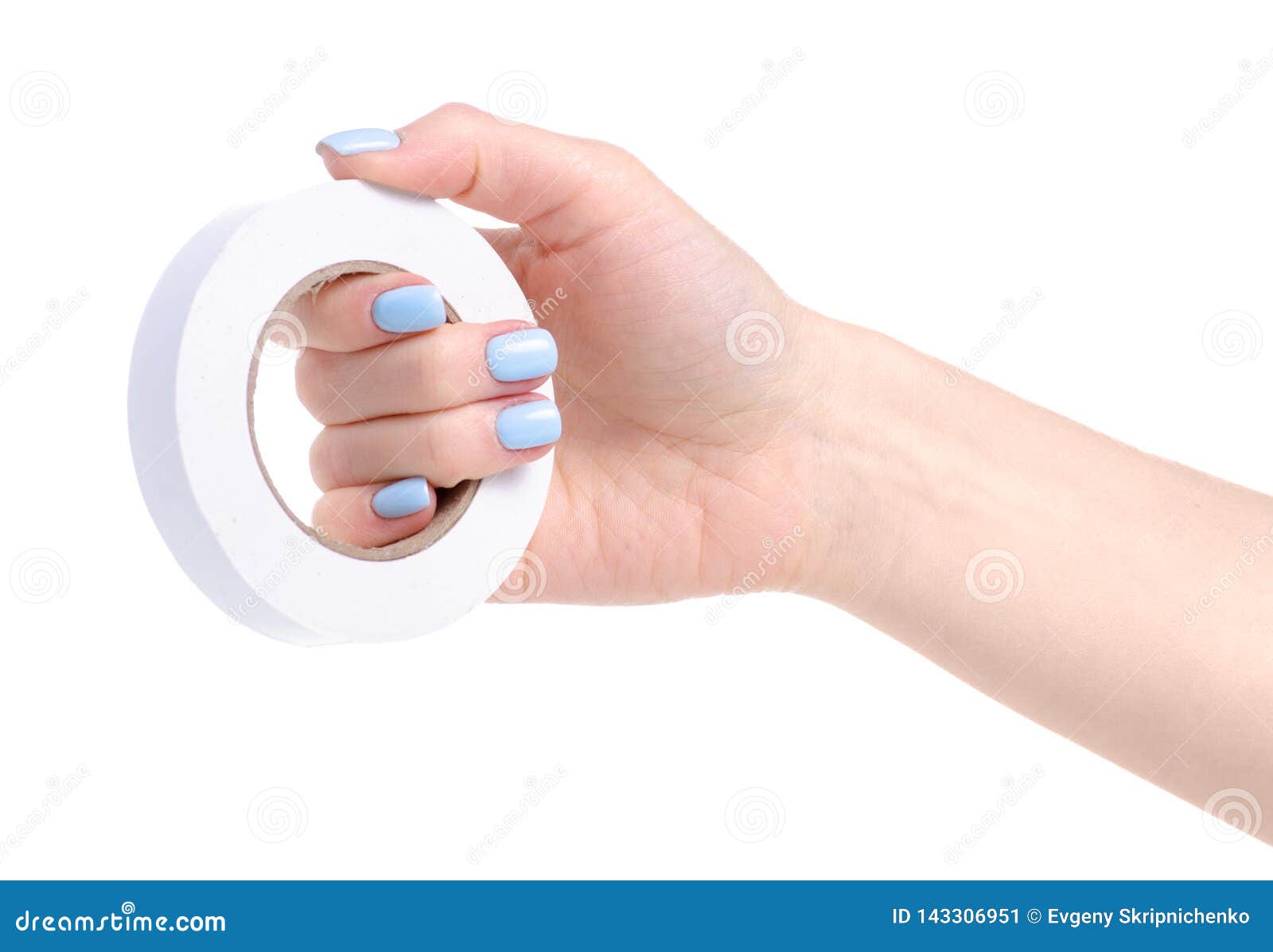 Insulating Tape in the Hands Stock Image - Image of object, color ...