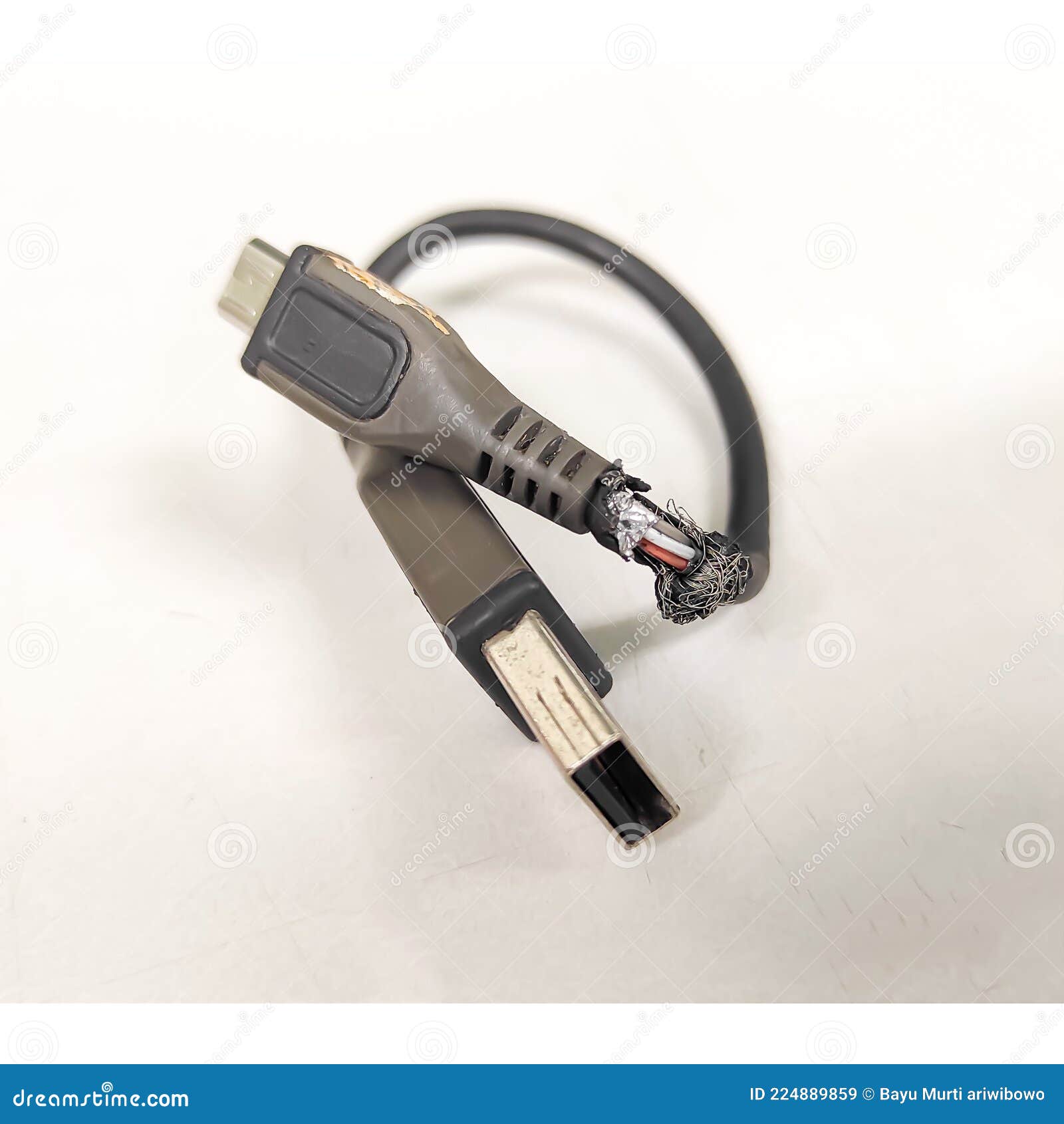 The Insulation Broken of USB Connector Stock Image - Image of font ...