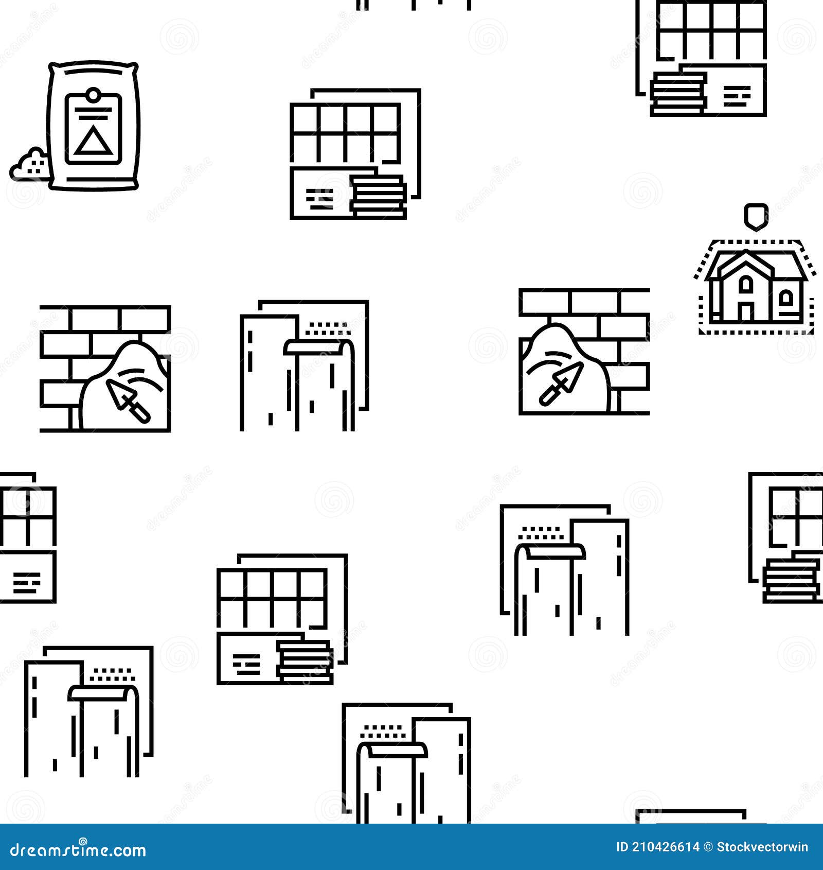 Insulation Building Vector Seamless Pattern Stock Vector - Illustration ...