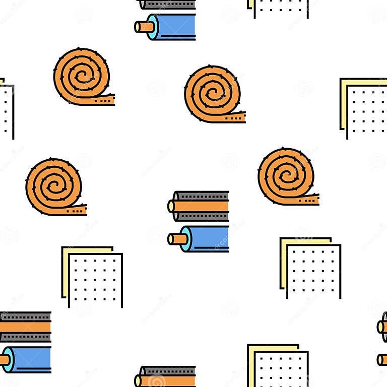 Insulation Building Vector Seamless Pattern Stock Illustration ...