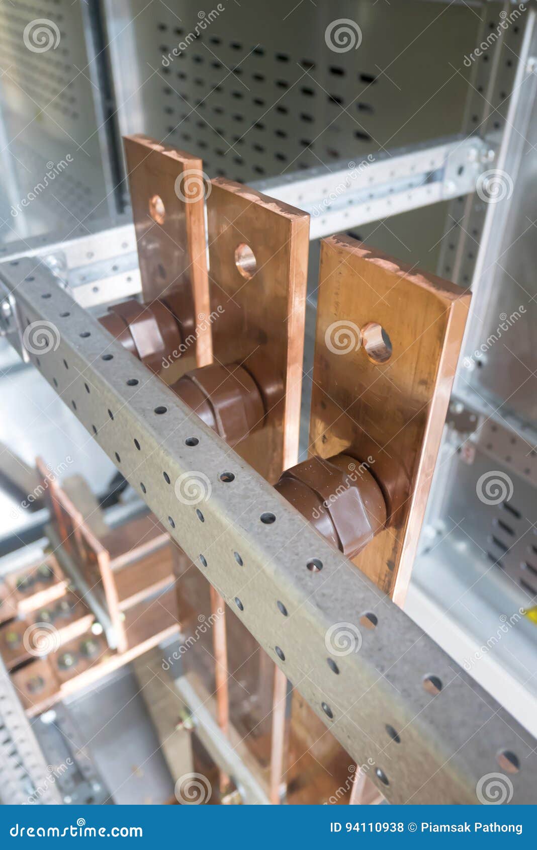Insulation Bushing of Copper Bus Stock Photo - Image of automatic ...
