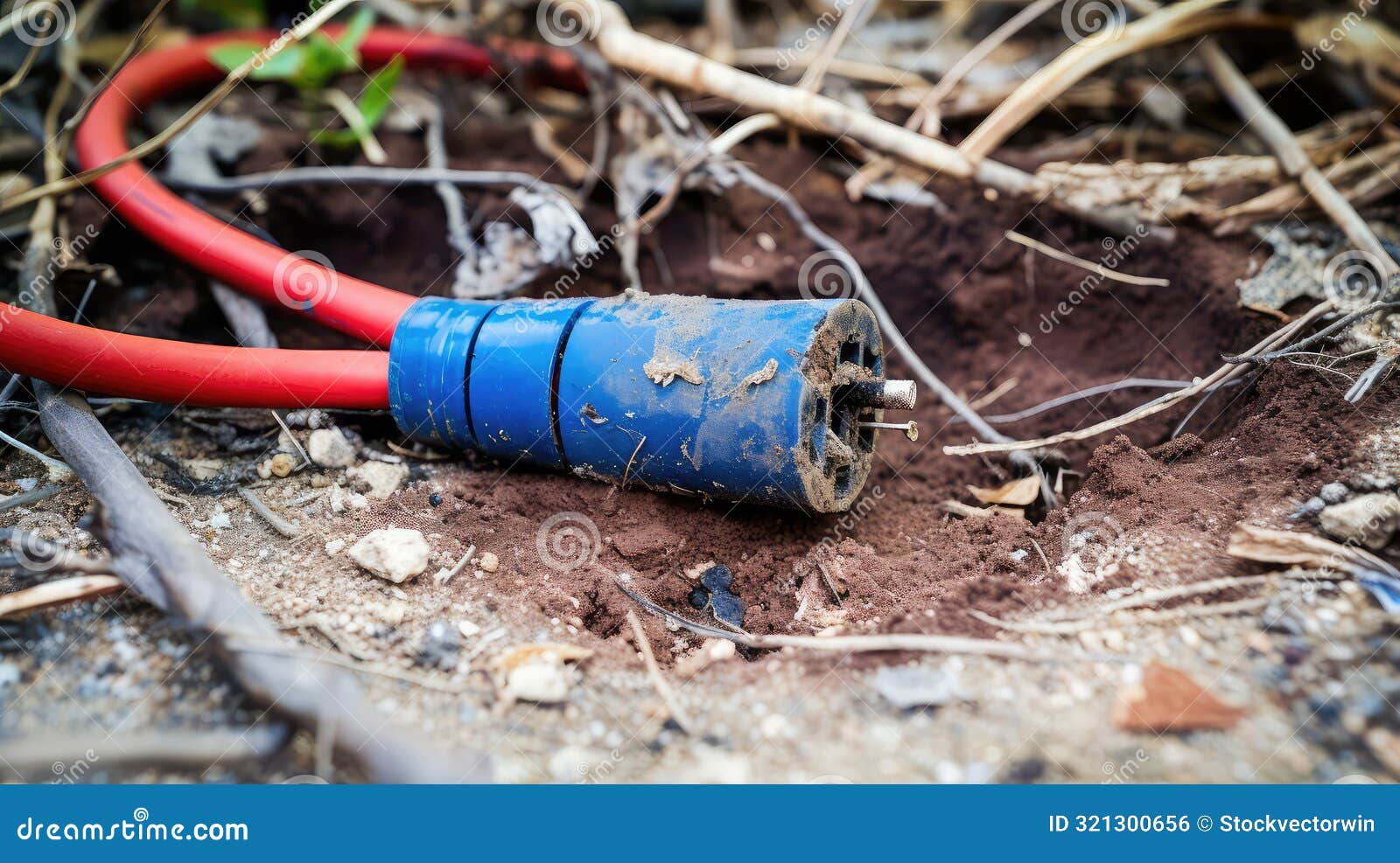 Insulation cut cable stock illustration. Illustration of replacement ...