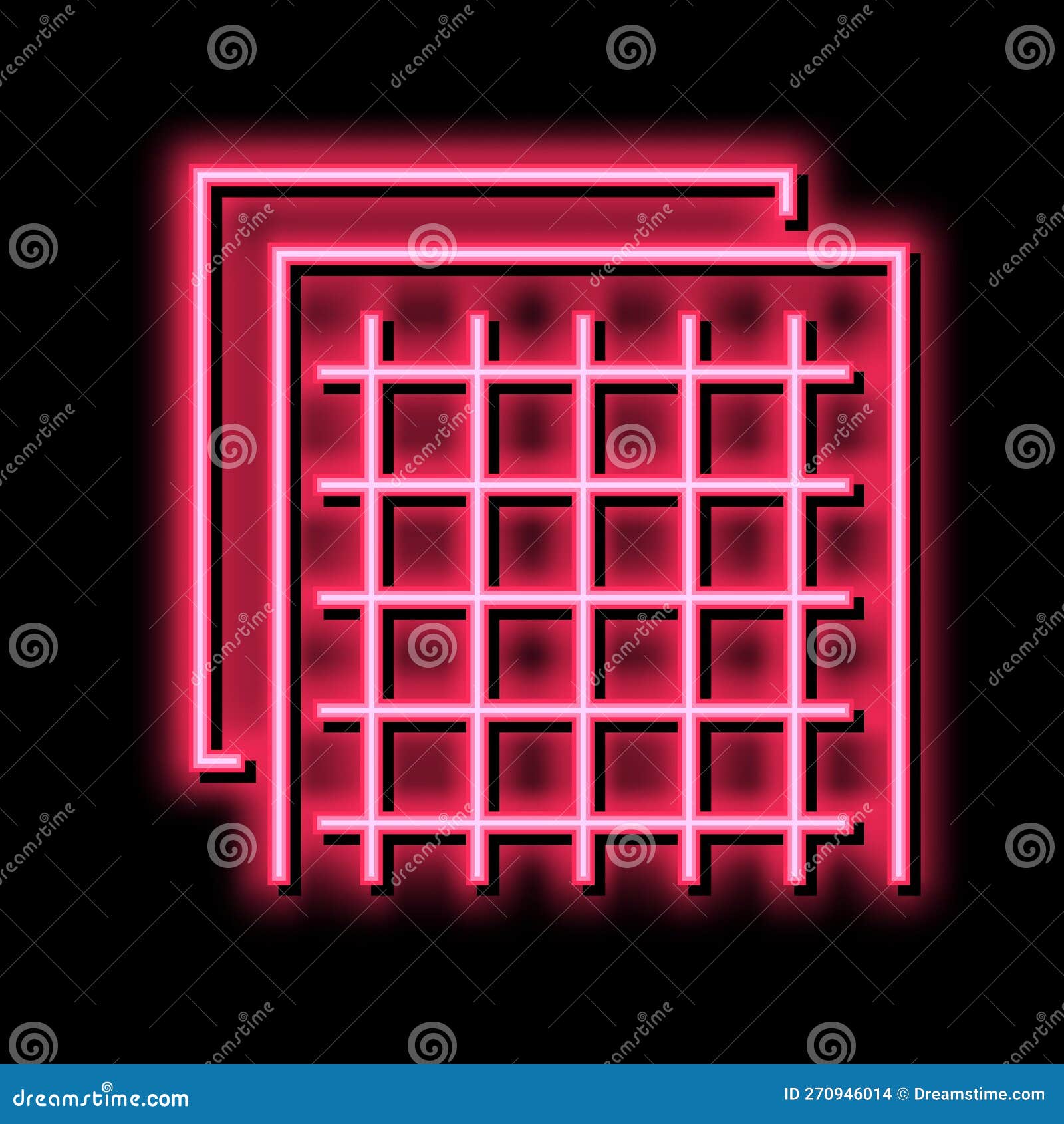 Insulation Grid Neon Glow Icon Illustration Stock Vector - Illustration ...