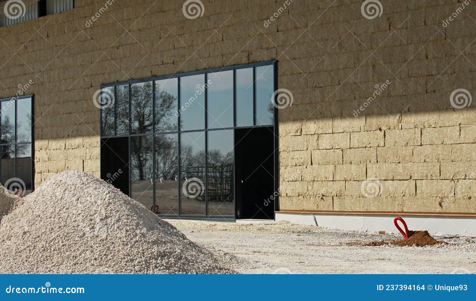 Insulation Project with Rock Wool Stock Photo - Image of beach ...
