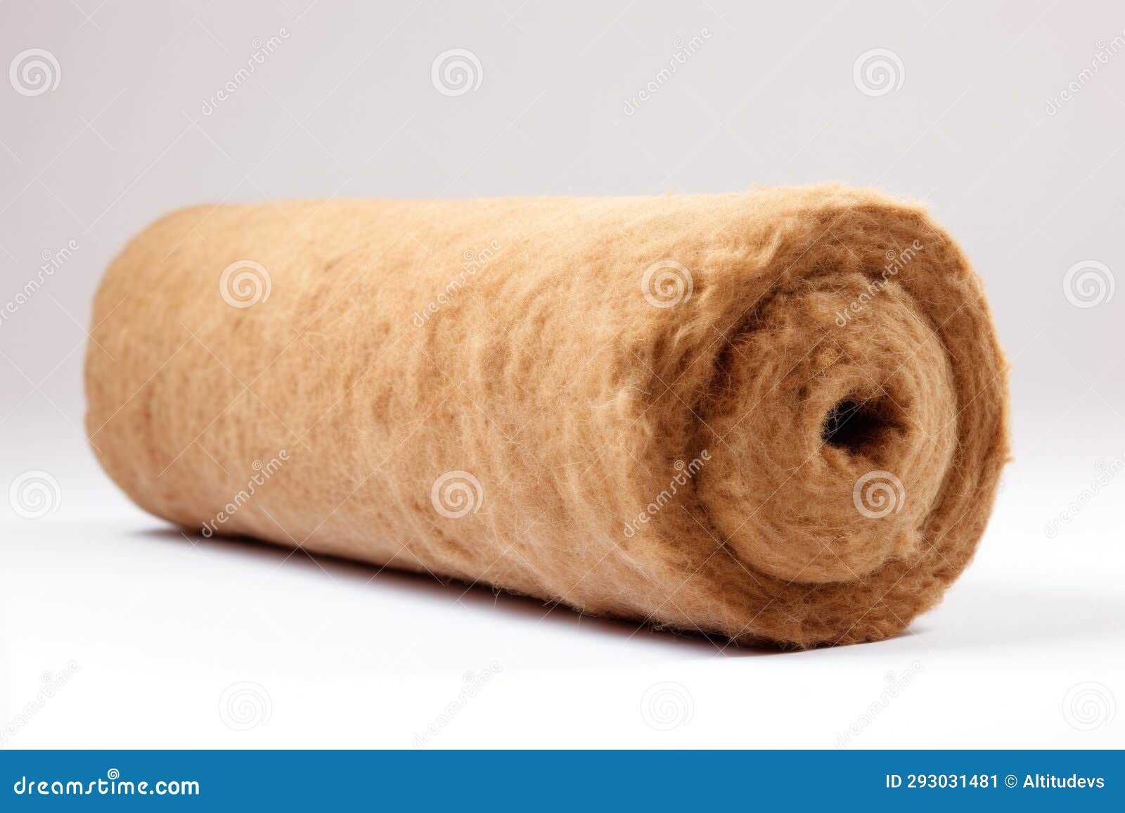 An Insulation Roll Made of Sheep Wool in Packaging Stock Image - Image ...