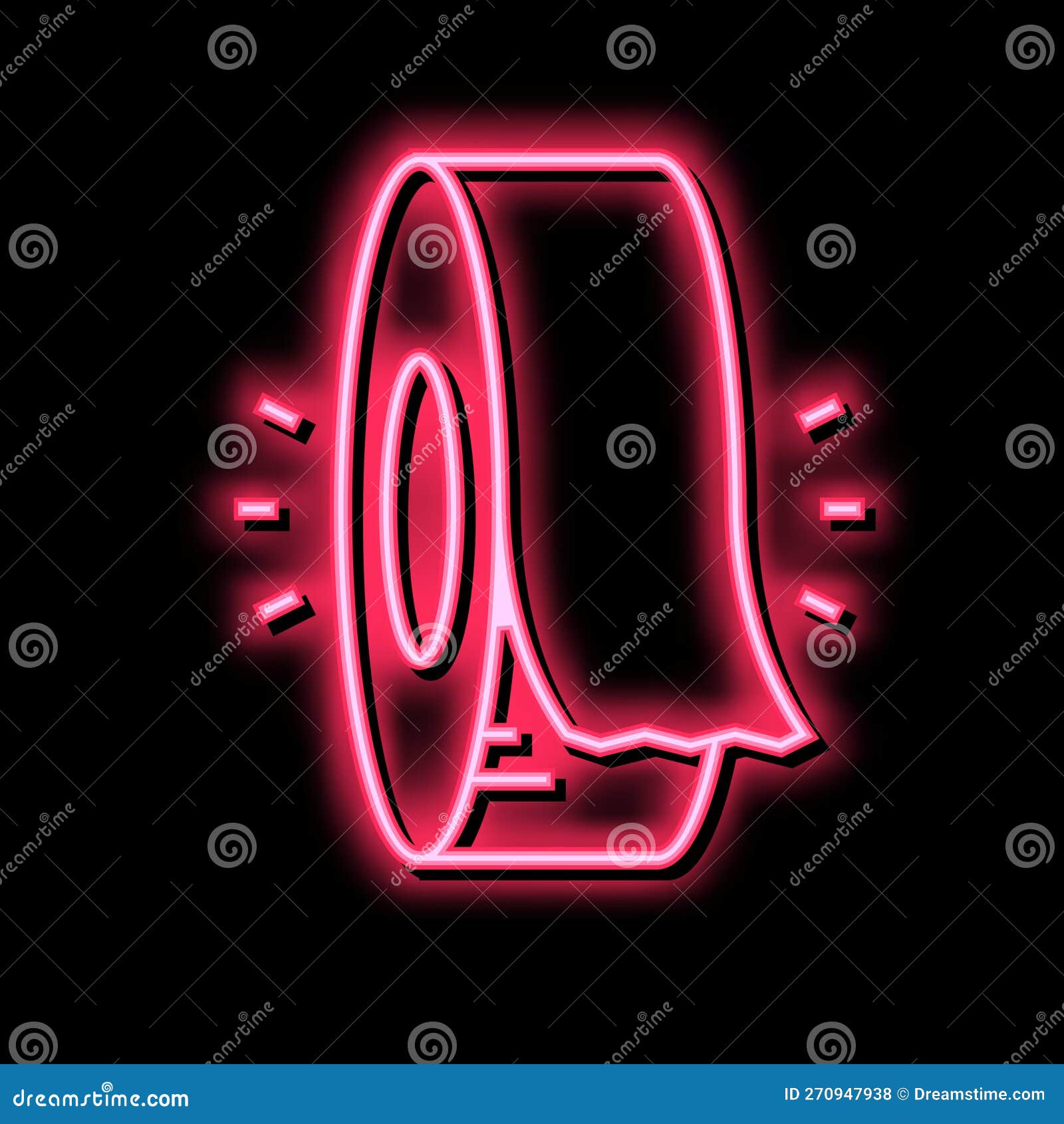 Insulation Roll Neon Glow Icon Illustration Stock Vector - Illustration ...