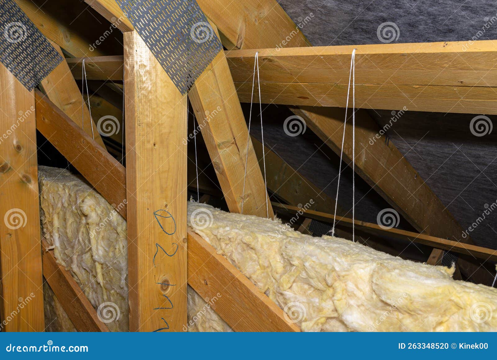 Insulation of Walls and Ceiling in the Attic Made of Mineral Wool ...