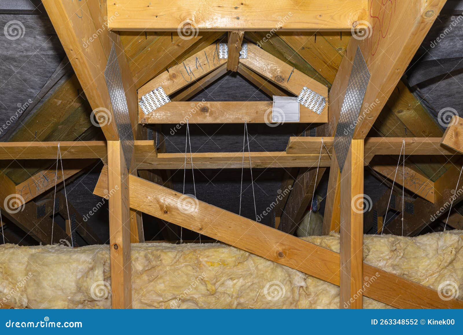 Insulation of Walls and Ceiling in the Attic Made of Mineral Wool ...