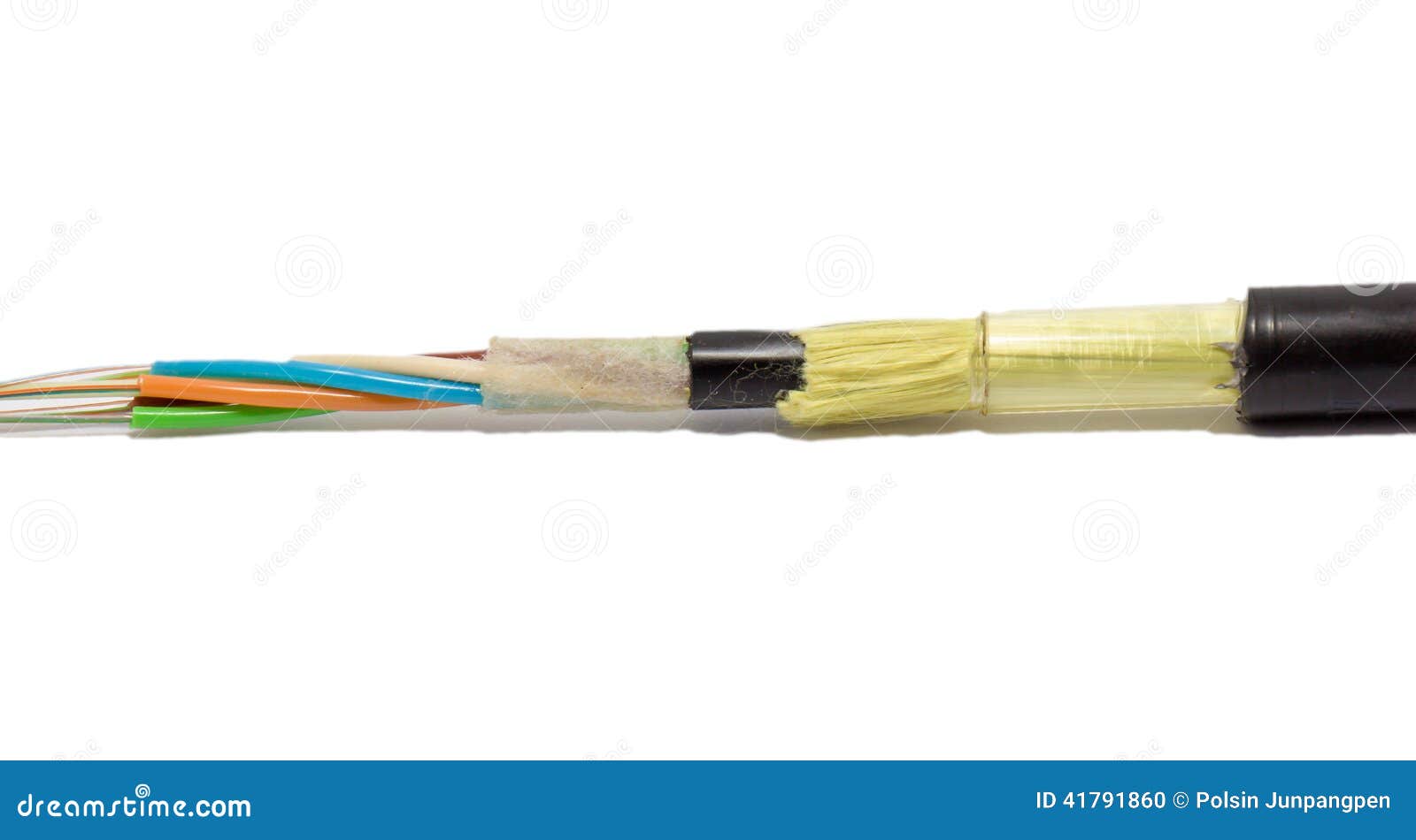 Insulator of Fiber Optic Cable Stock Photo - Image of insulator, cable ...