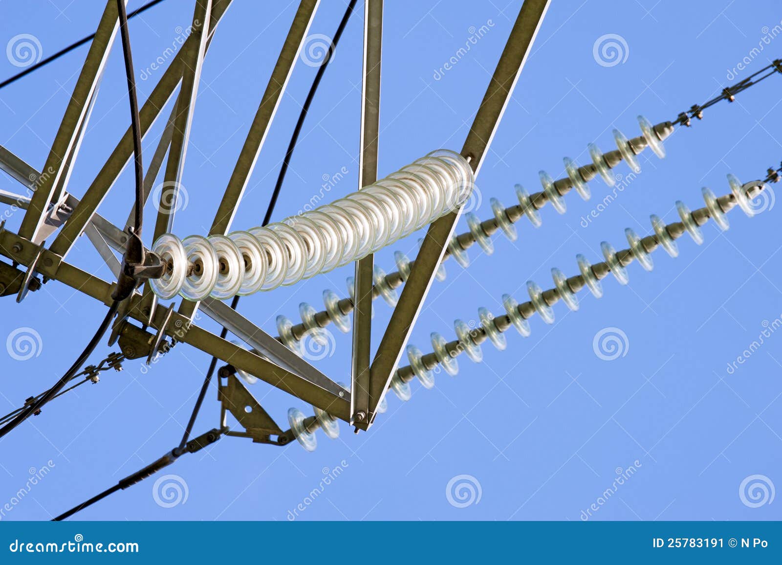 Insulators Of High-voltage Power Lines Stock Image - Image: 25783191