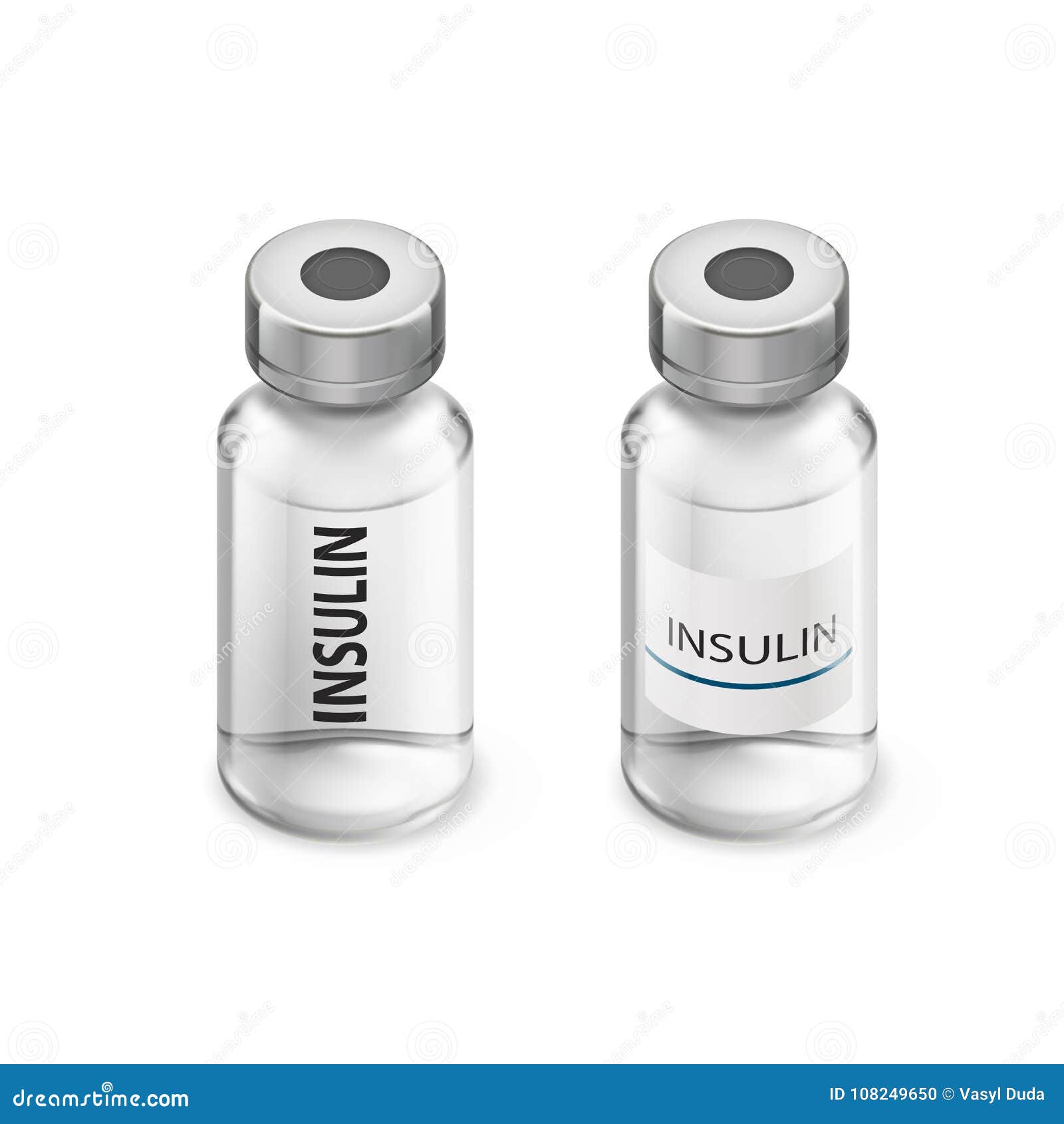 Insulin Bottles stock vector. Illustration of instrument - 108249650
