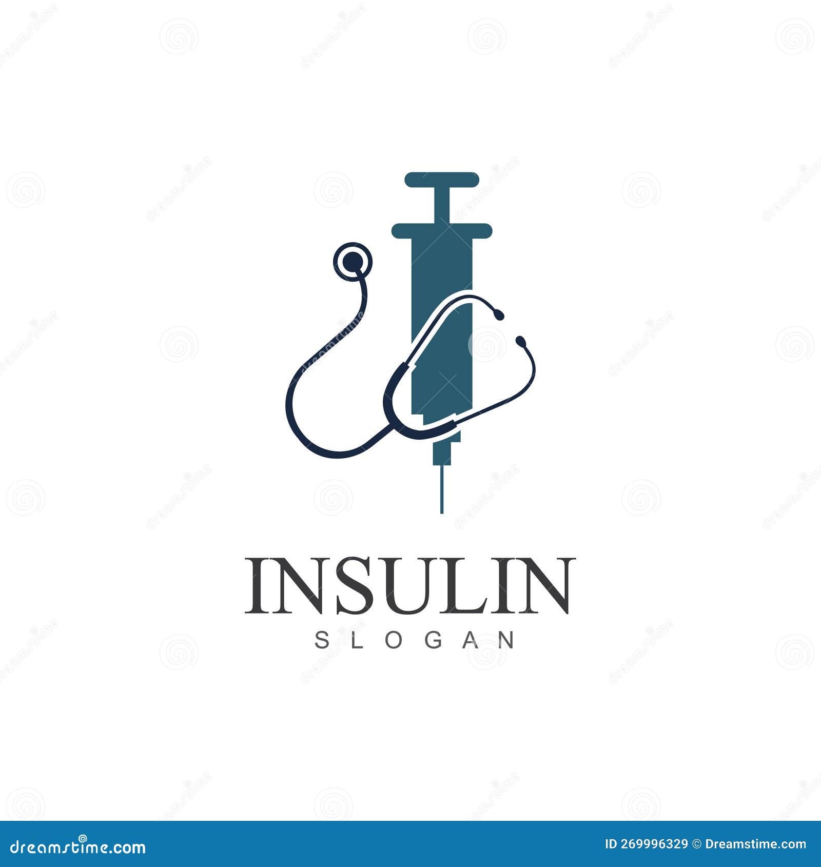 Insulin Injection Icon Illustration Simple Design Element Vector Logo ...