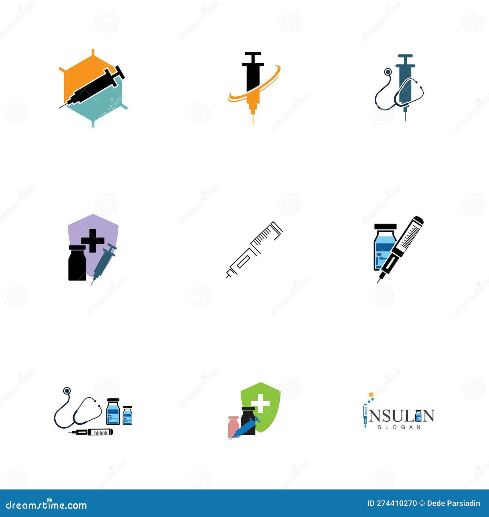 Insulin Injection Icon Illustration Simple Design Element Vector Logo ...
