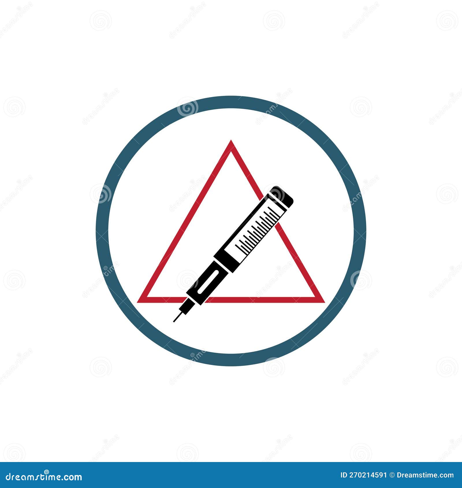 Insulin Injection Icon Illustration Simple Design Element Vector Logo ...