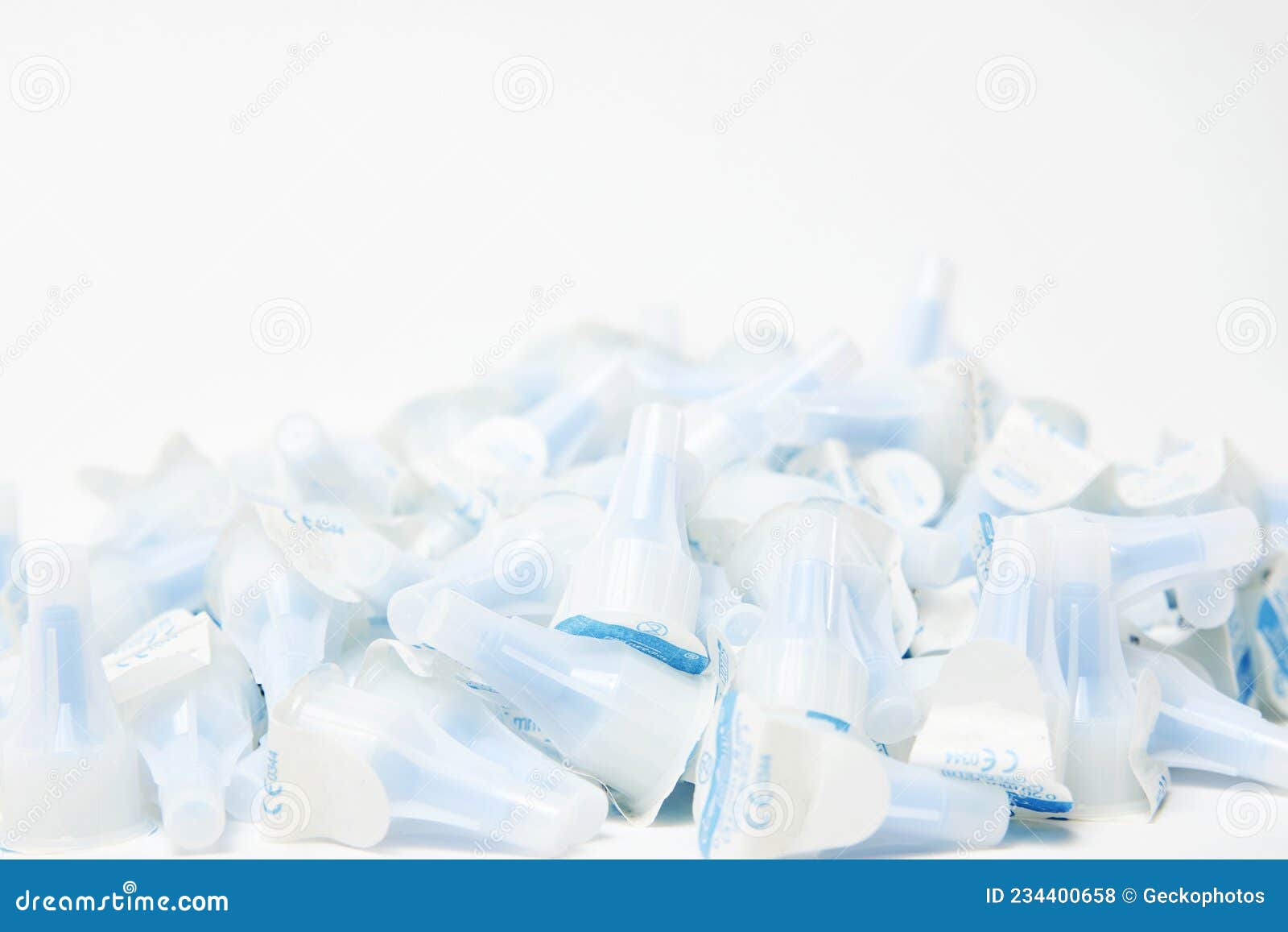 Insulin Injection Pen Needle on White Background Stock Photo - Image of ...