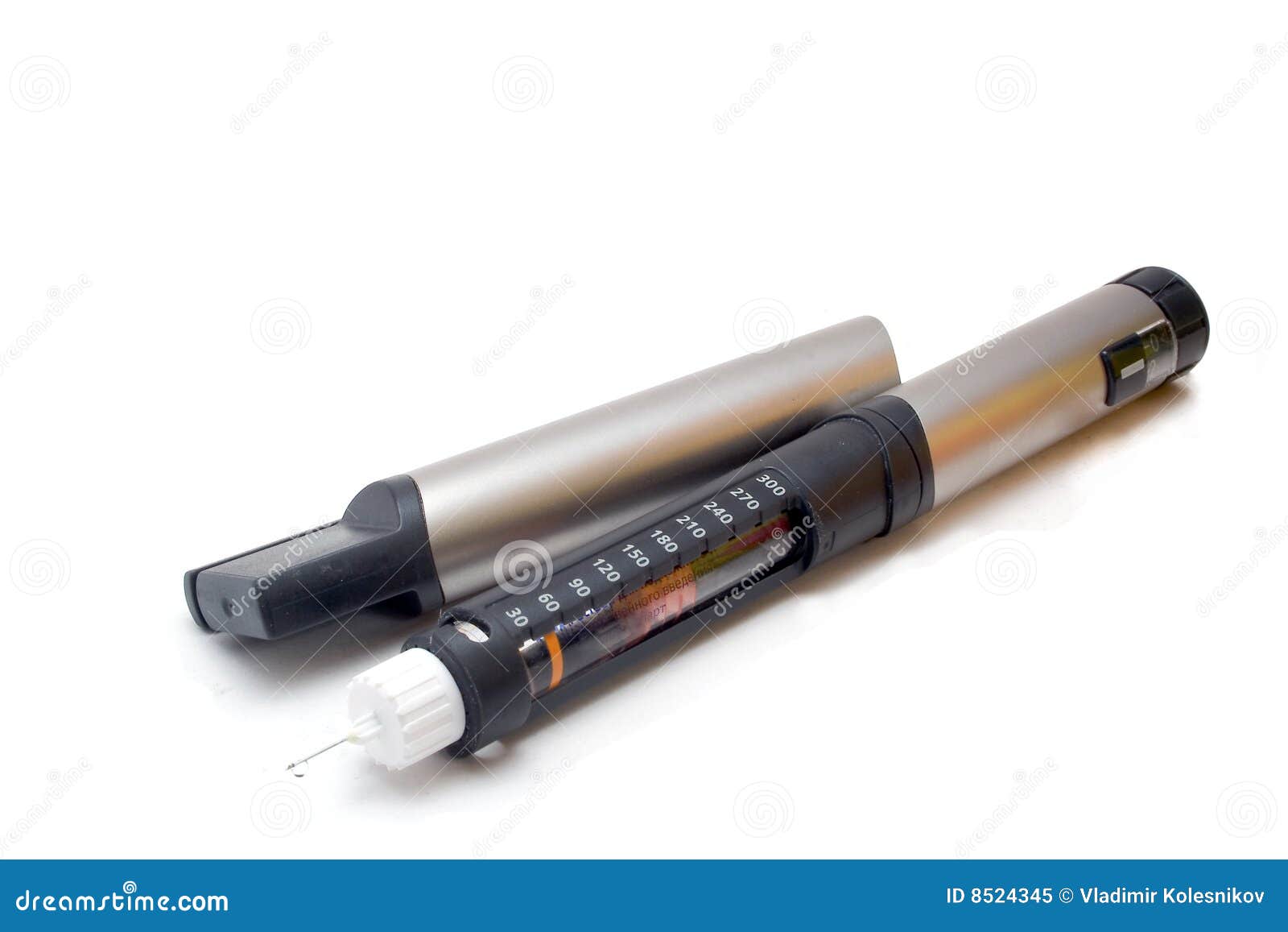 Insulin injector stock image. Image of isolated, syringe - 8524345