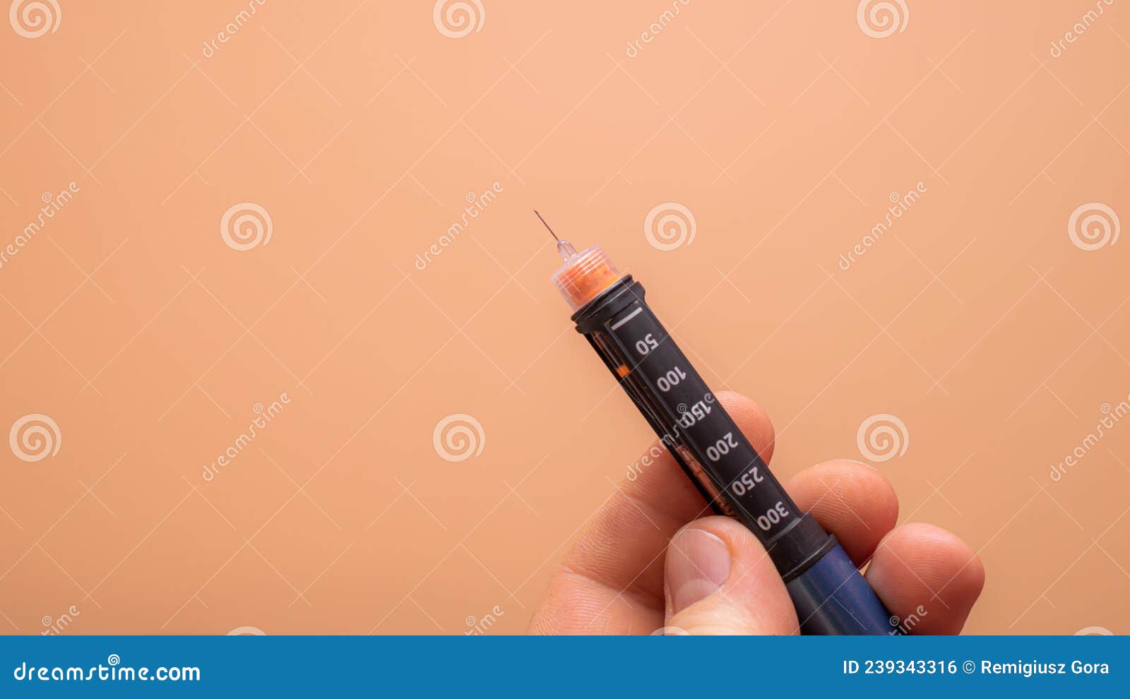 Insulin Pen with Needle in Hand Stock Photo - Image of white, test ...