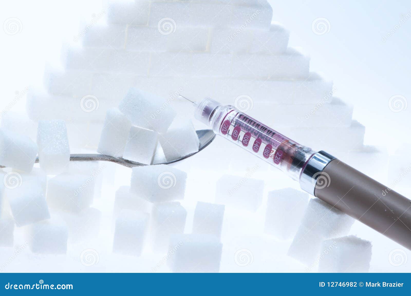 Insulin Pen and Sugar Cubes Stock Photo - Image of macro, pyramid: 12746982