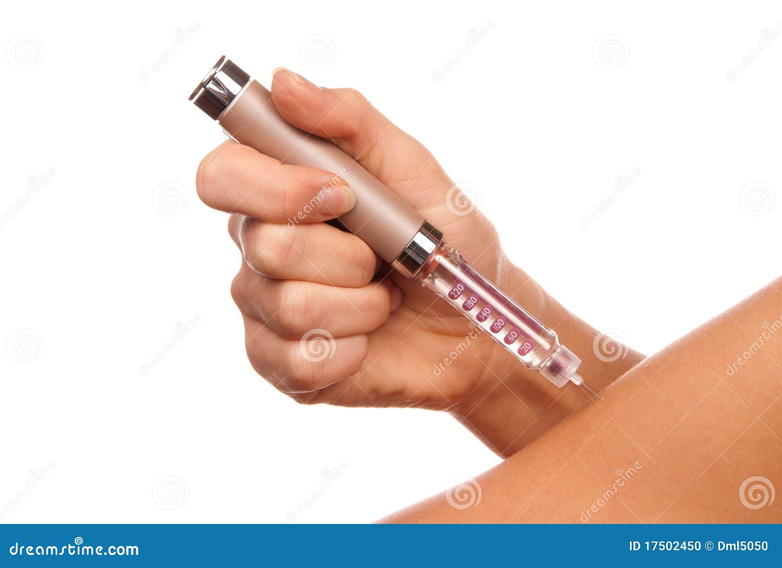 Insulin syringe injection stock photo. Image of care - 17502450