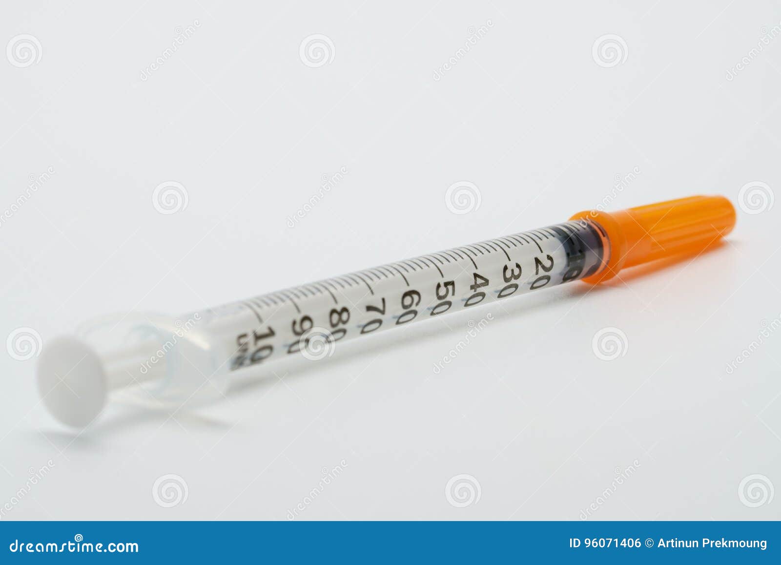 Insulin syringe isolated stock photo. Image of doctor - 96071406