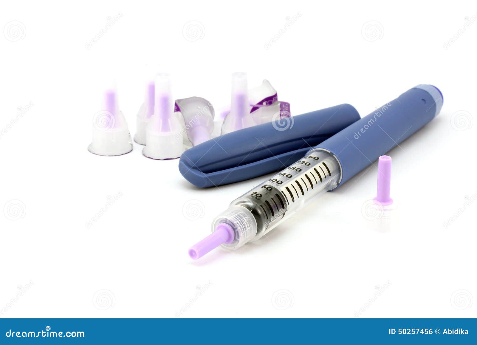 Insulin syringe pen stock photo. Image of replaceable - 50257456