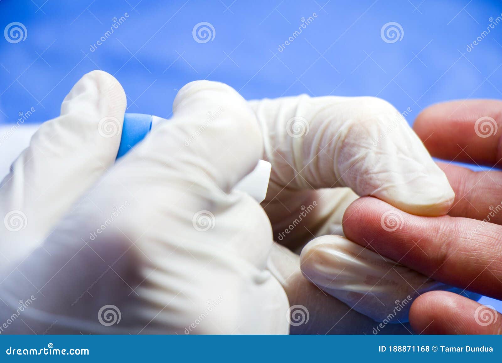 Insulin Testing Process, Blood Test and Syringe. Injection in the Hand ...