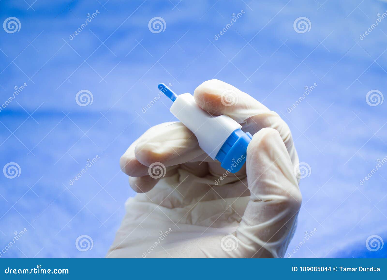 Insulin Testing Process, Blood Test and Syringe. Injection in the Hand ...