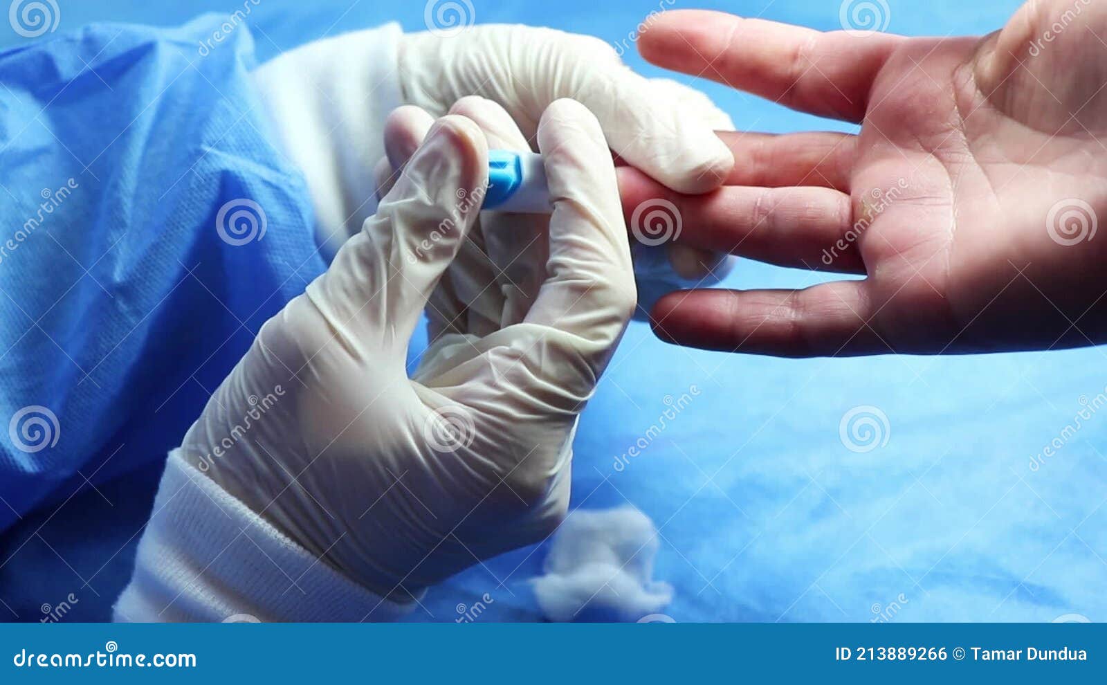 Insulin Testing Process, Blood Test and Syringe. Injection in the Hand ...