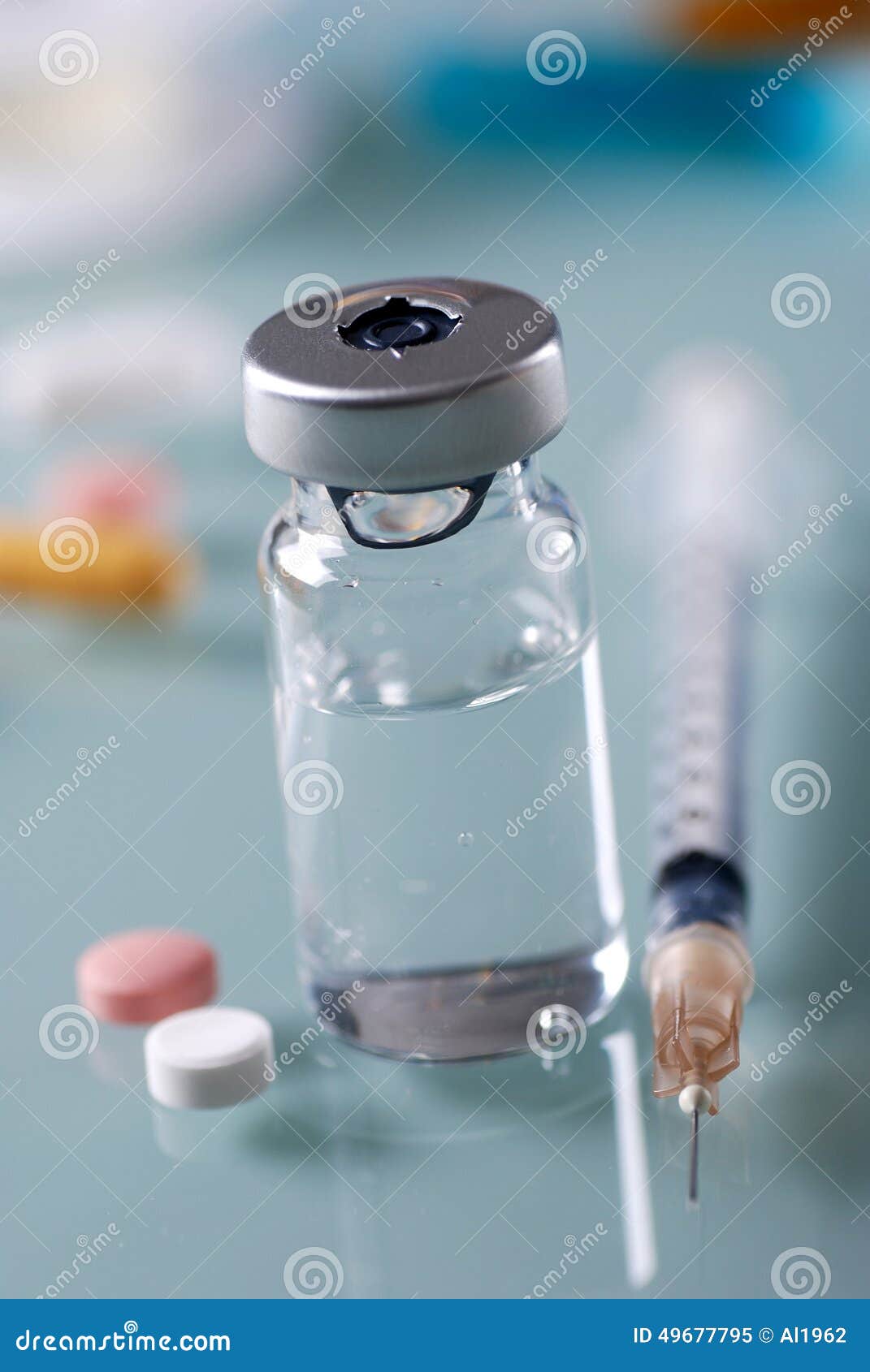 Insulin vial with syringe stock image. Image of diabetes - 49677795