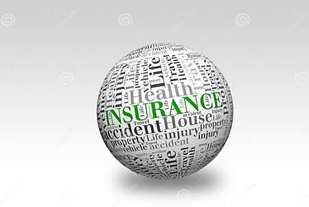 Insurance 3d ball stock illustration. Illustration of investment - 37543690