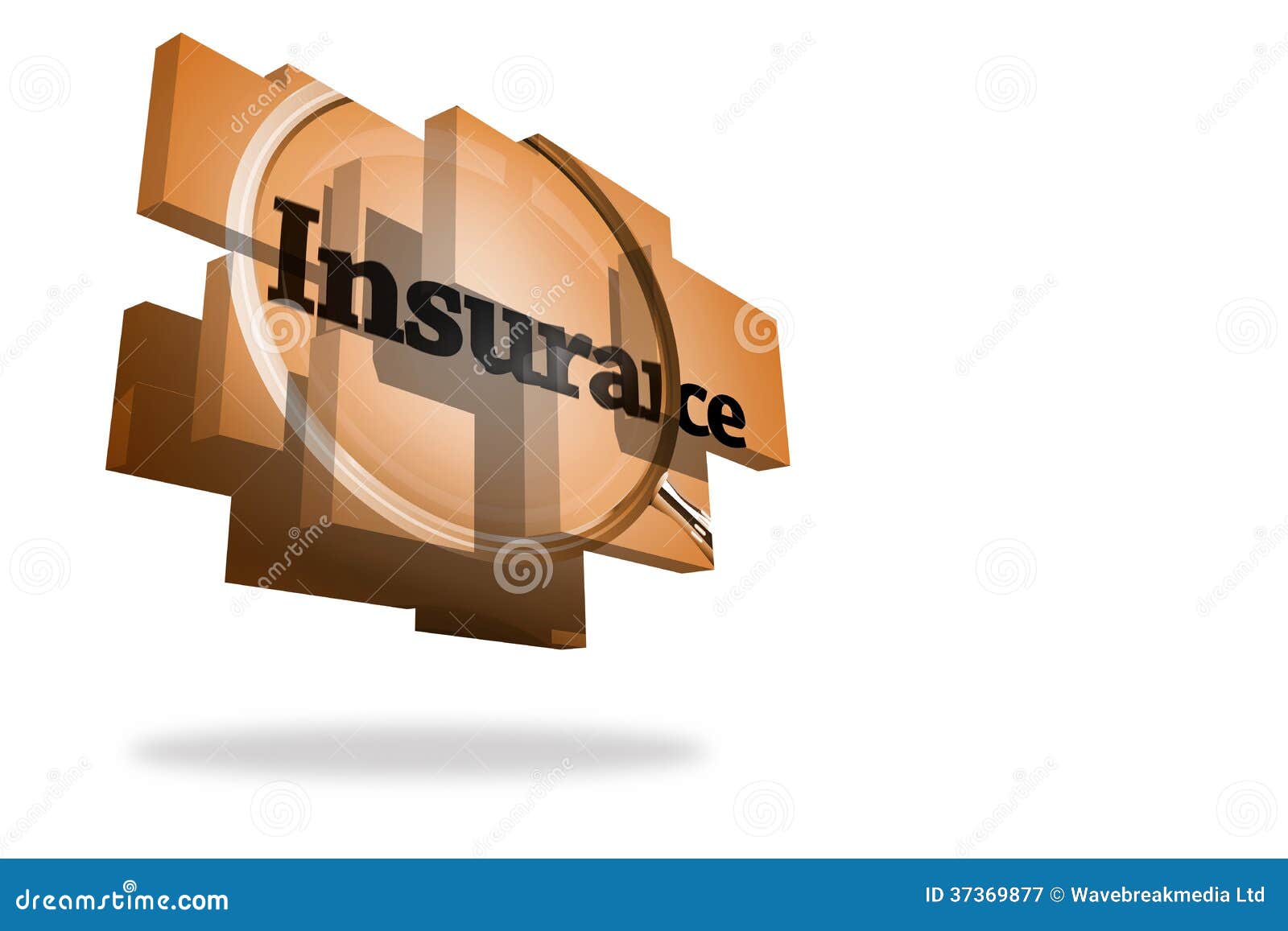 Insurance on Abstract Screen Stock Illustration - Illustration of shape ...