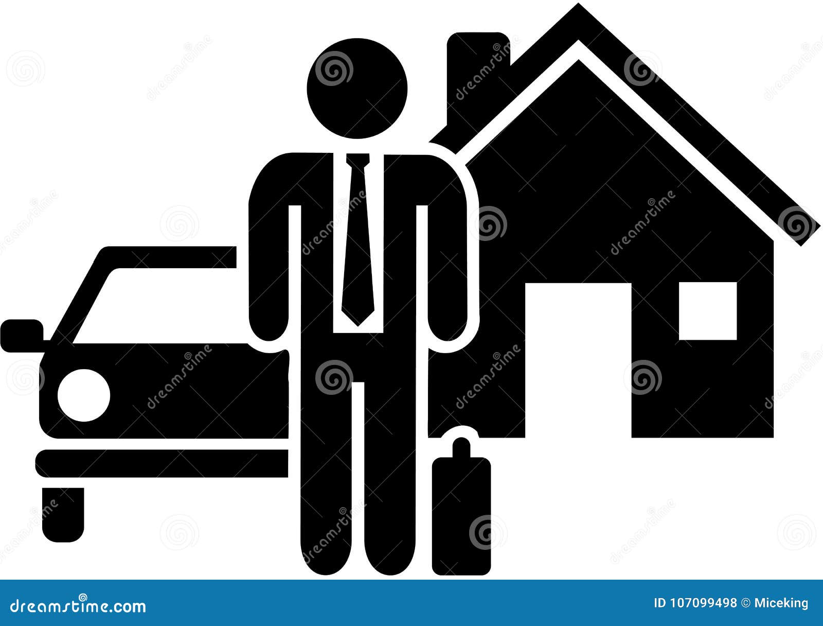 Insurance agent icon stock vector. Illustration of protect - 107099498