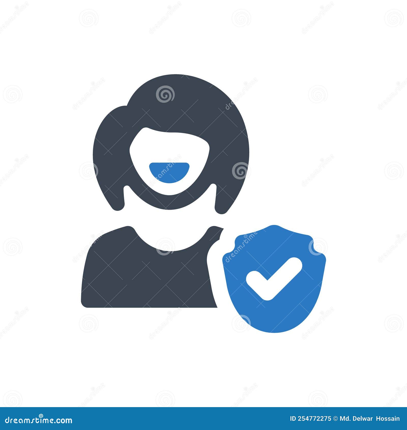Insurance agent icon stock vector. Illustration of broker - 254772275