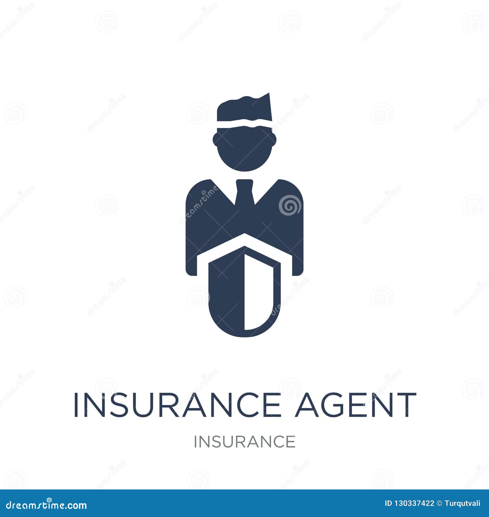 Insurance Agent Icon. Trendy Flat Vector Insurance Agent Icon on Stock ...