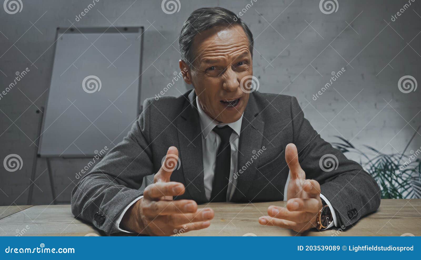 Insurance Agent Looking at Camera at Stock Image - Image of irritated ...