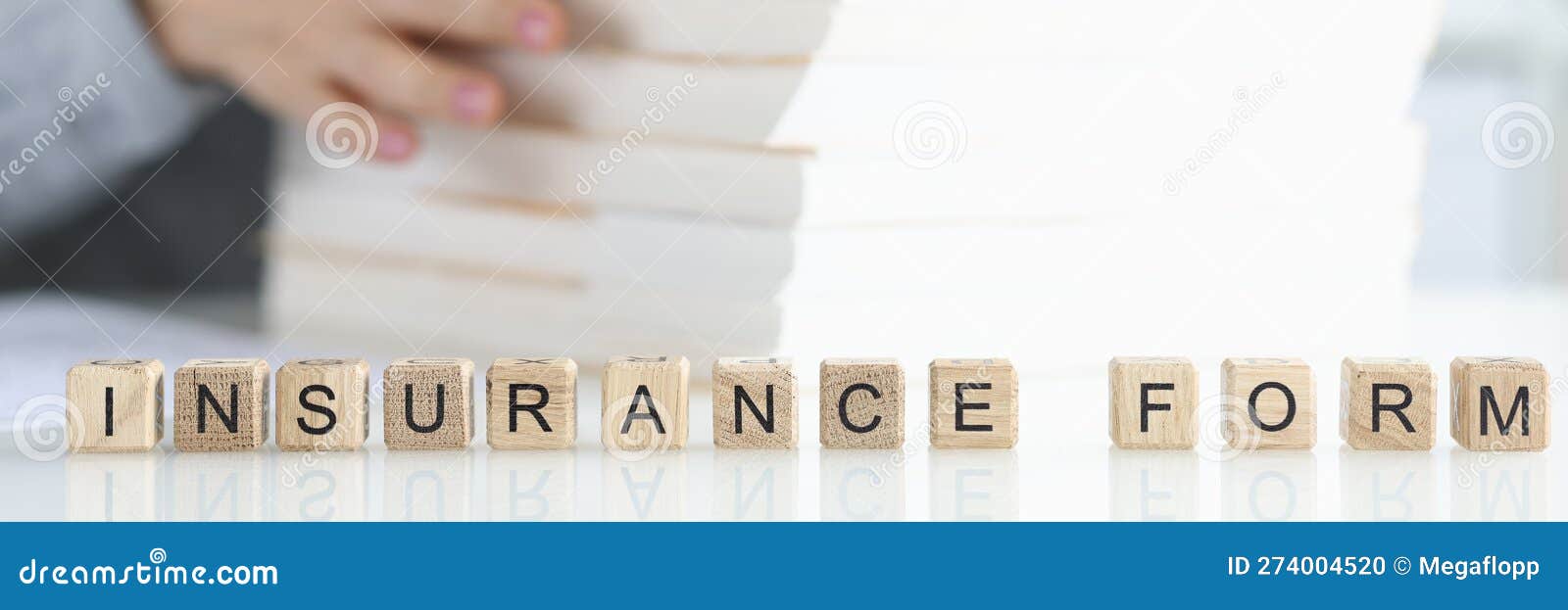 Insurance Agent is Looking for Client Insurance Form Closeup Stock ...