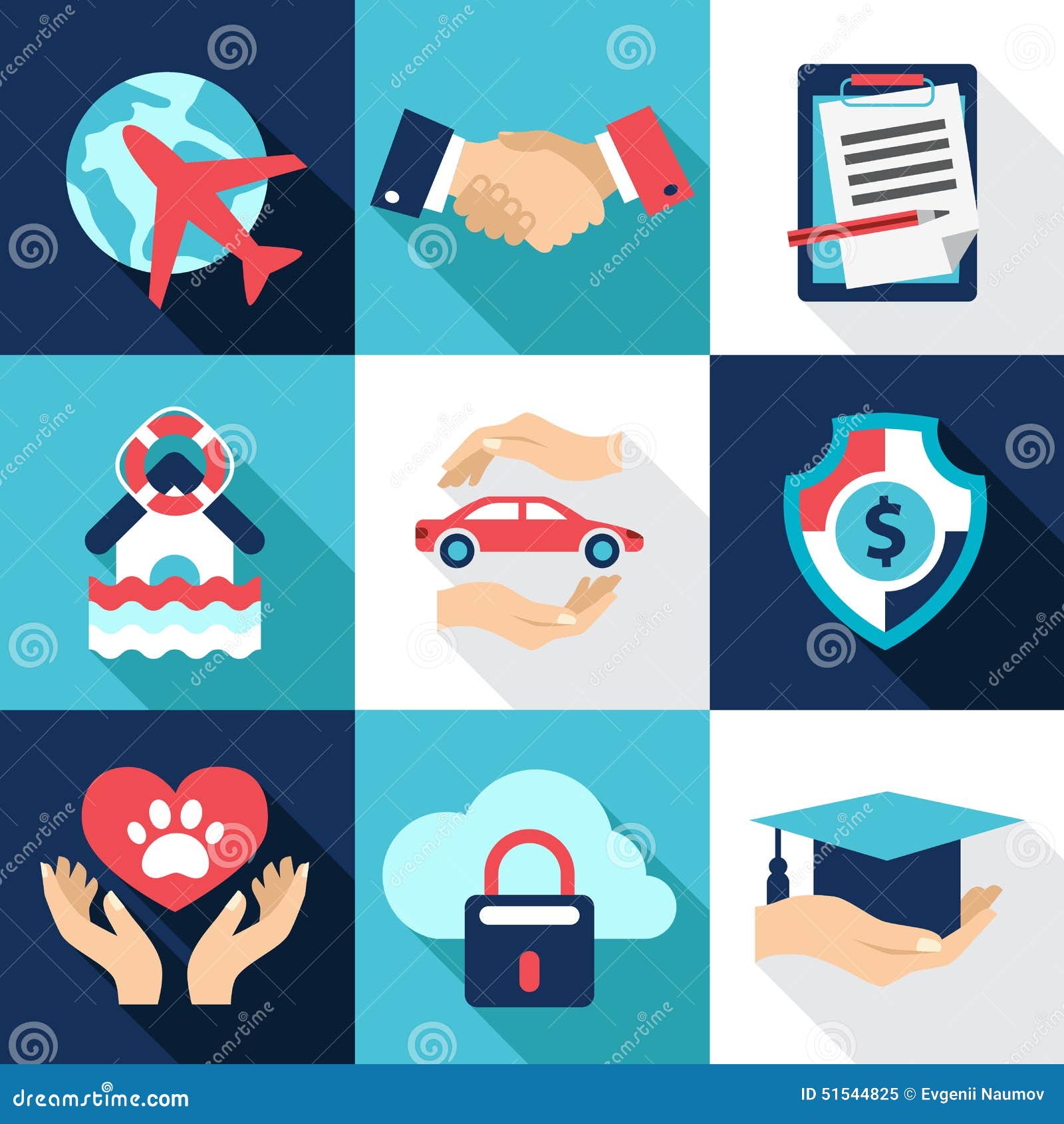 Insurance, Asset Protection, Security. Flat Style Stock Vector ...