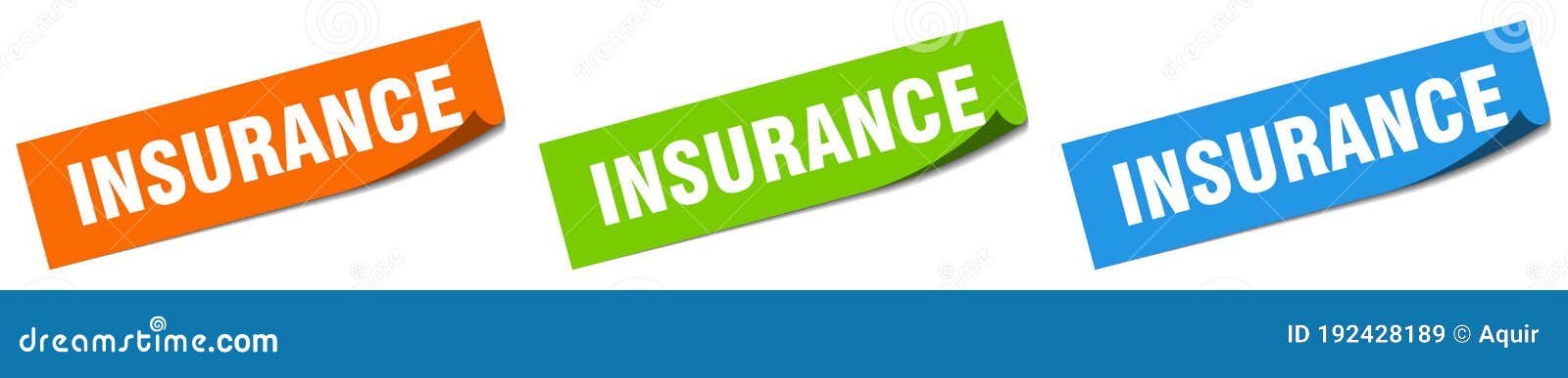 Insurance Banner. Insurance Speech Bubble Label Set. Stock Vector ...